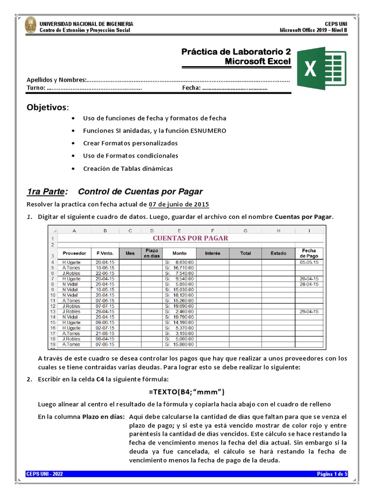 Excel 2019 Nivel 2 Lab2-CEPS | PDF | Microsoft Excel | Ventana (informática)