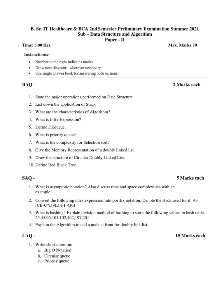 Data Structure and Algorithm | PDF