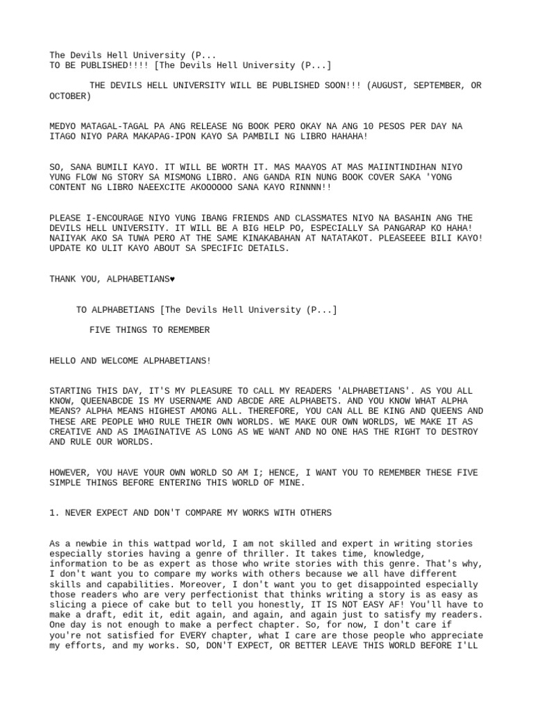 (QueenABCDE) The Devils Hell University | PDF | Books