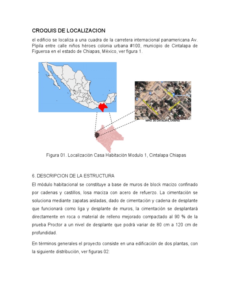 Croquis de Localizacion | PDF | Fundación (Ingeniería) | Ingeniería ...
