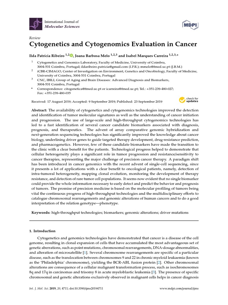 Cytogenetics On Cancer | PDF