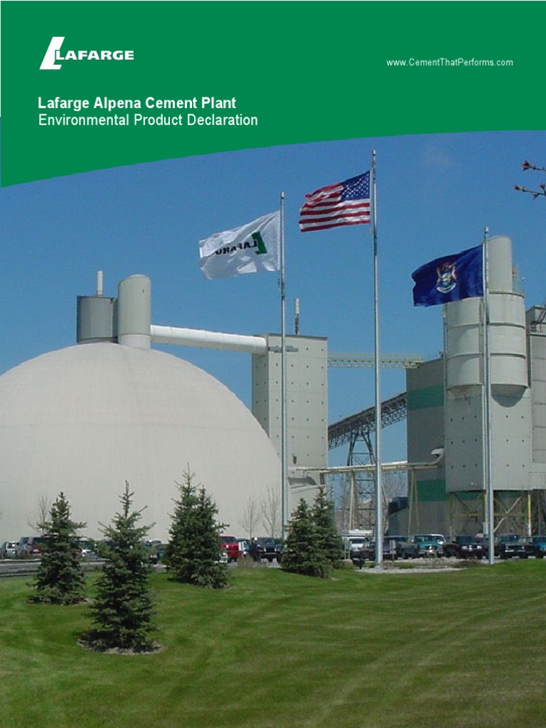 Environmental Product Declaration: Lafarge Alpena Cement Plant | PDF ...