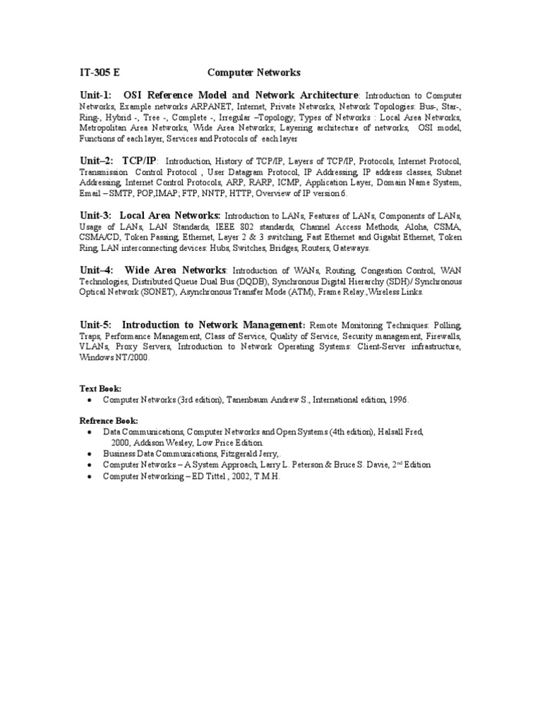 CN Notes | PDF | Computer Network | Network Topology