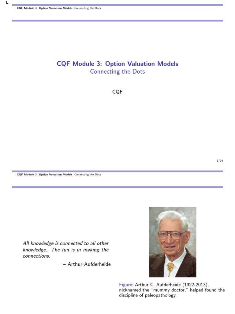 CQF June 2021 M3L3 Annotated | PDF | Option (Finance) | Black–Scholes Model