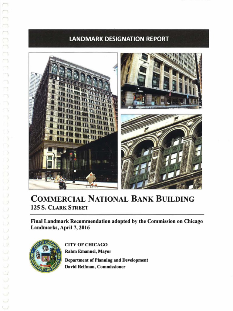 Commercial National Bank Building: Landmark Designation Report | PDF ...