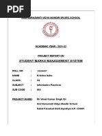 I.P. CLASS 12 CBSE PROJECT ON "Student Marks Management System" | PDF ...