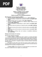 Statistics and Probablity SHS 11-Module 1 - Week1 | PDF | Random ...