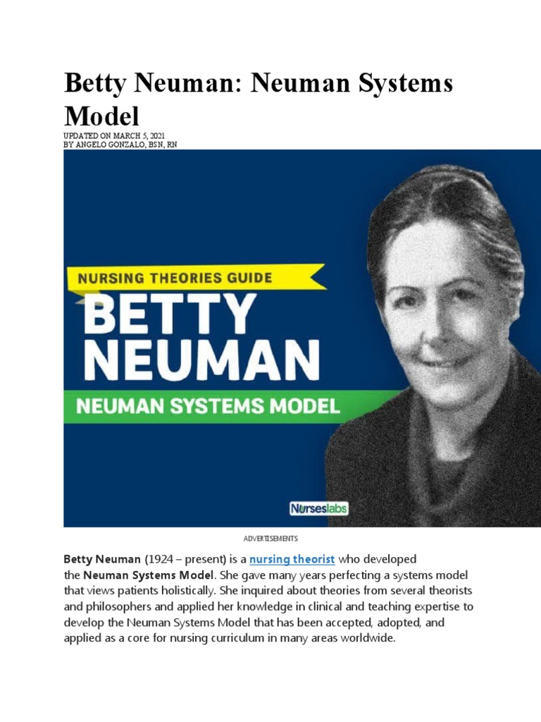 Betty Neuman: Neuman Systems Model | PDF | Stress (Biology) | Nursing