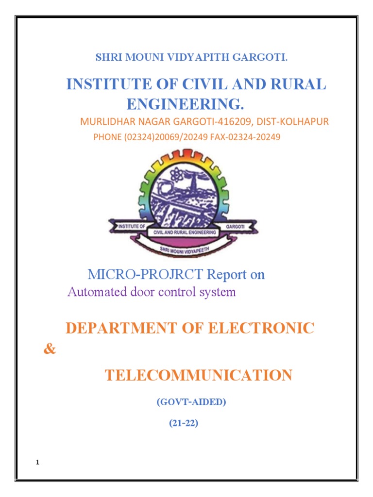 Institute of Civil and Rural Engineering.: Department of Electronic ...