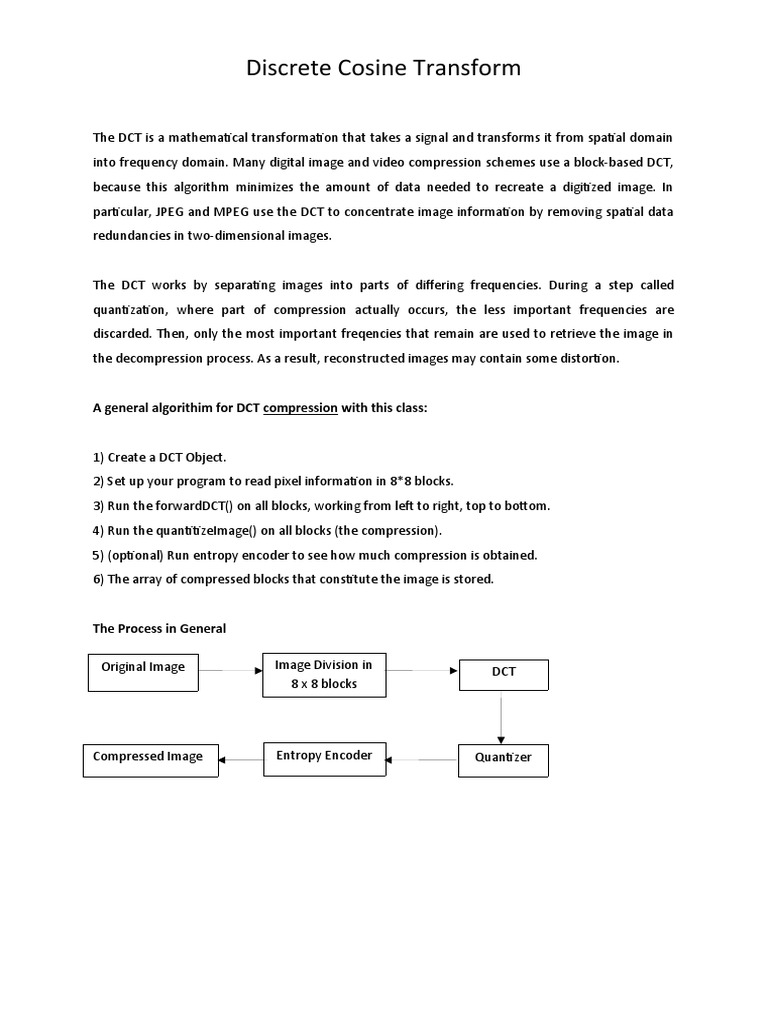 Discrete Cosine Transform | PDF | Data Compression | Digital Technology