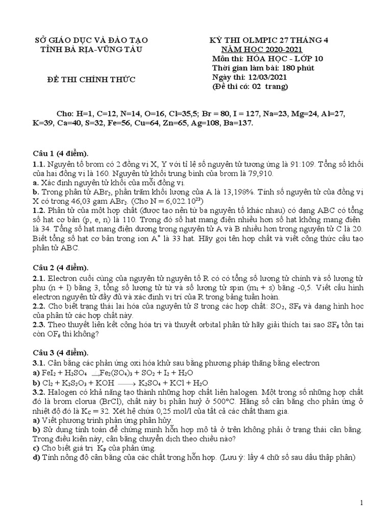 HSG 10 - BRVT - 2021 - CT | PDF