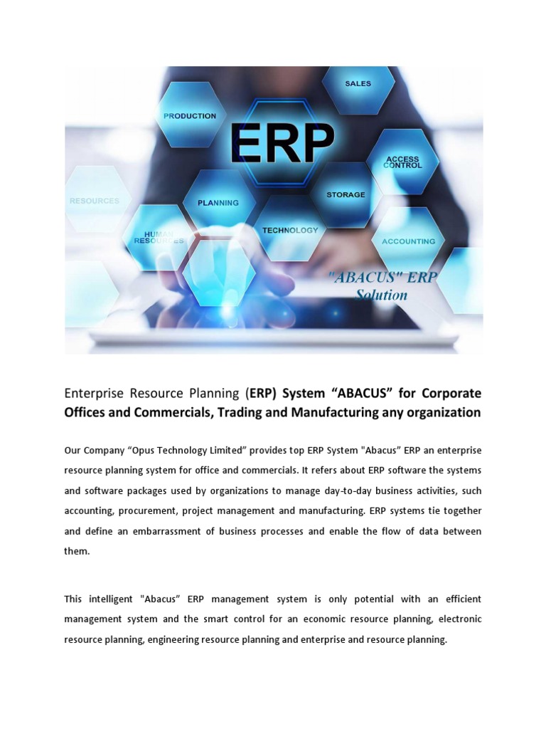 ABACUS ERP Management System | PDF | Enterprise Resource Planning ...