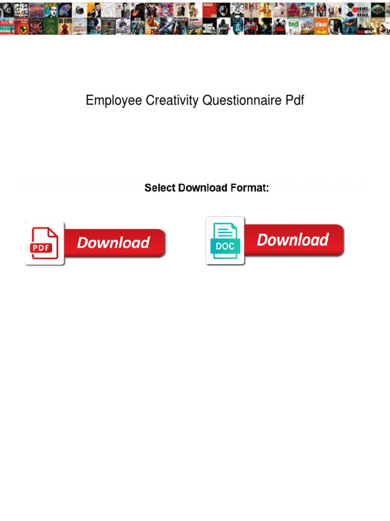 Employee Creativity Questionnaire PDF | PDF | Creativity | Leadership