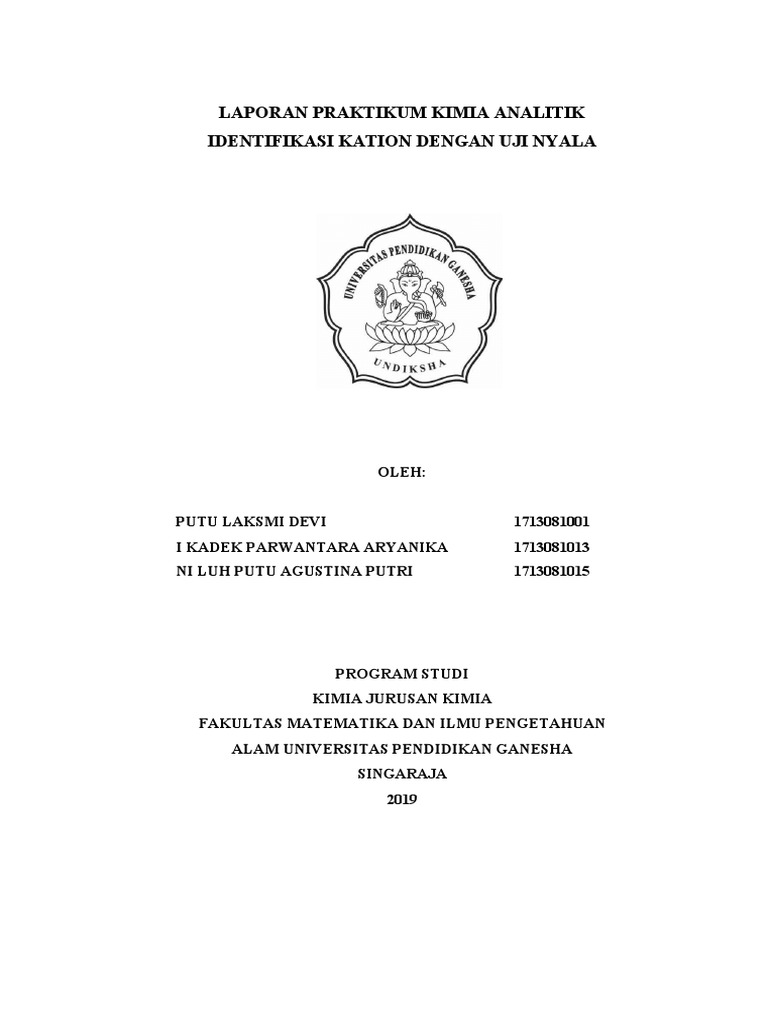 Identifikasi Kation Melalui Uji Nyala | PDF