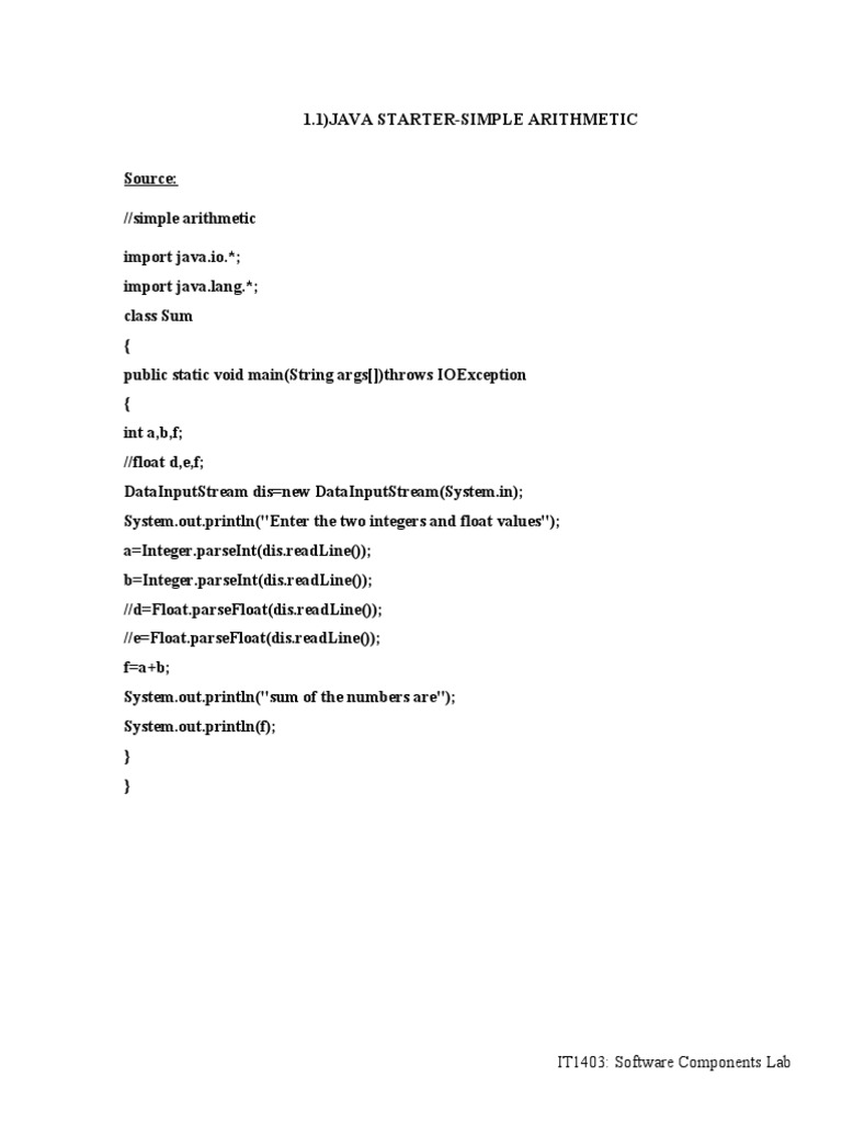 Java Programming Exercises Guide | PDF | Java (Programming Language ...