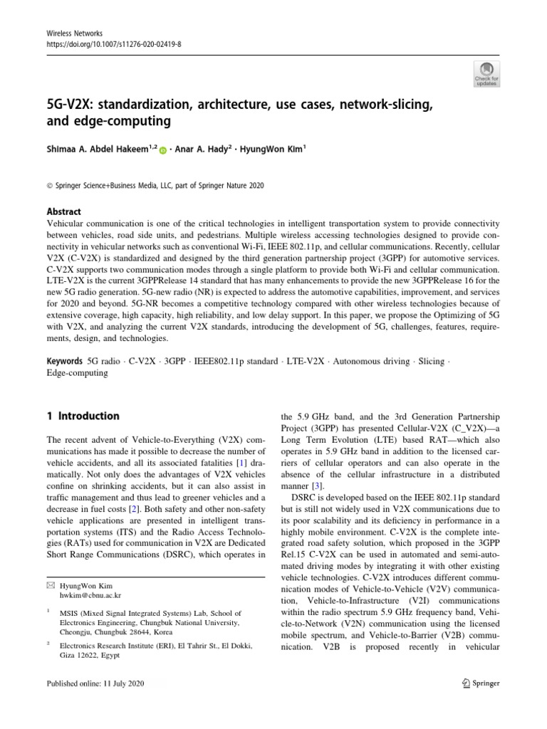 5G-V2X: Standardization, Architecture, Use Cases, Network-Slicing, and ... 5G-V2X: Standardization, Architecture, Use Cases, Network-Slicing, and ...