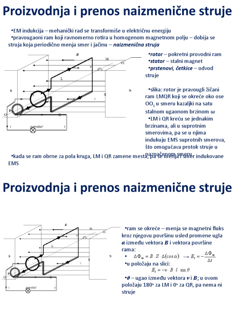 Proizvodnja I Prenos Naizmenicne Struje | PDF