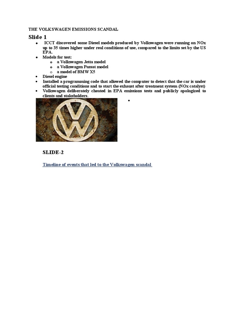 The Volkswagen Emissions Scandal | PDF | Volkswagen | Volkswagen Group