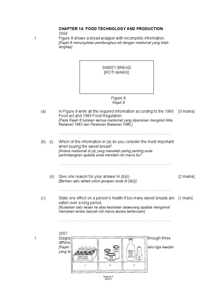 SPM 2003-2008 K2B CH14 Food | PDF