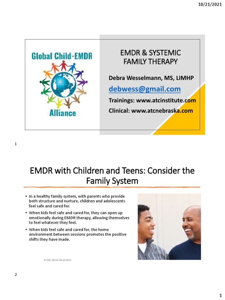 EMDR and Systemic Family Therapy - Wesselmann Handout | PDF | Eye ...