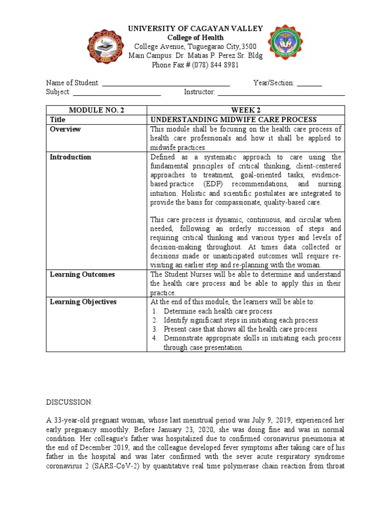 University of Cagayan Valley College of Health | PDF | Pneumonia ...