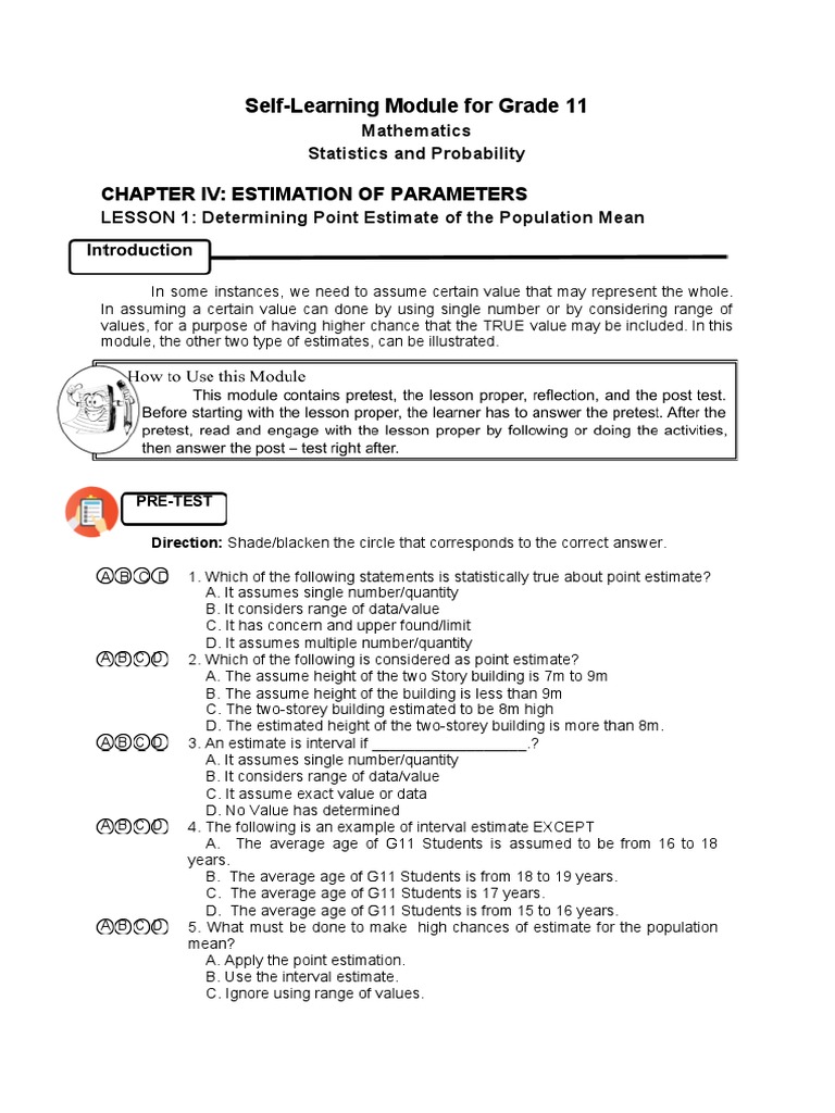 CHAPTER IV Estimation of Parameters | PDF | Confidence Interval ...