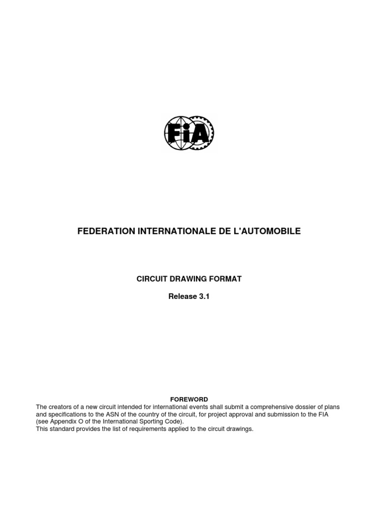 FIA Circuit Drawing Guide | PDF | Fédération Internationale De L ...