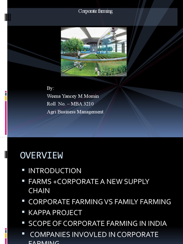 My Corporate Farming | PDF | Agriculture | Farms