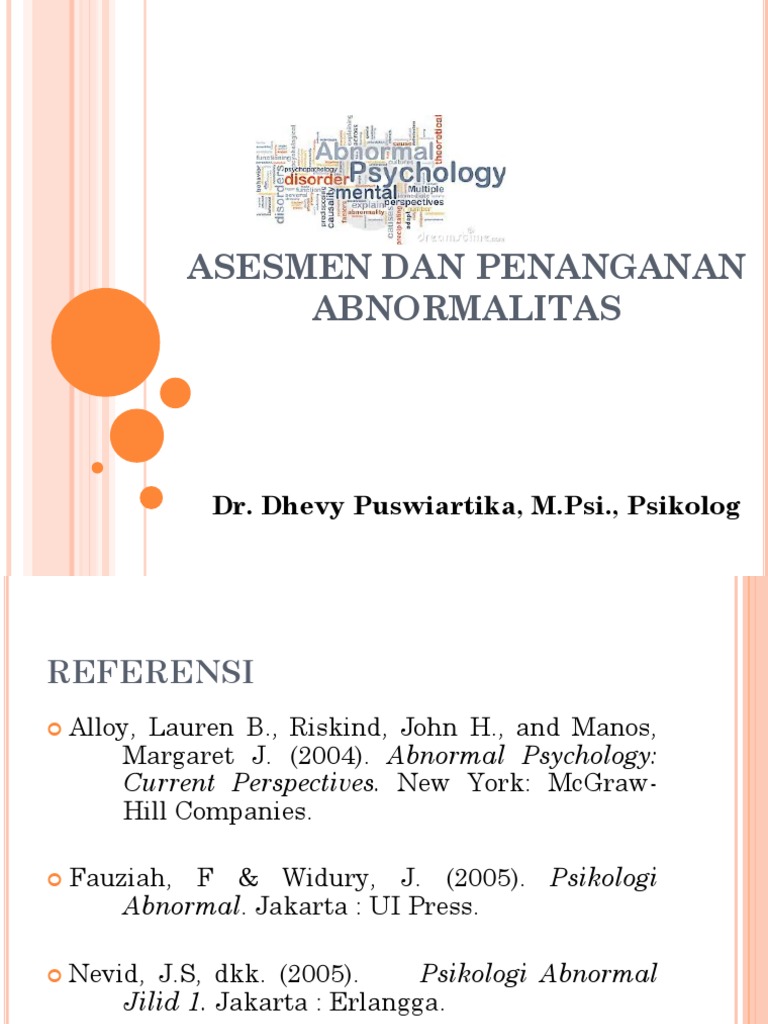 Asesmen Dan Metode Penanganan Perilaku Abnormal | PDF