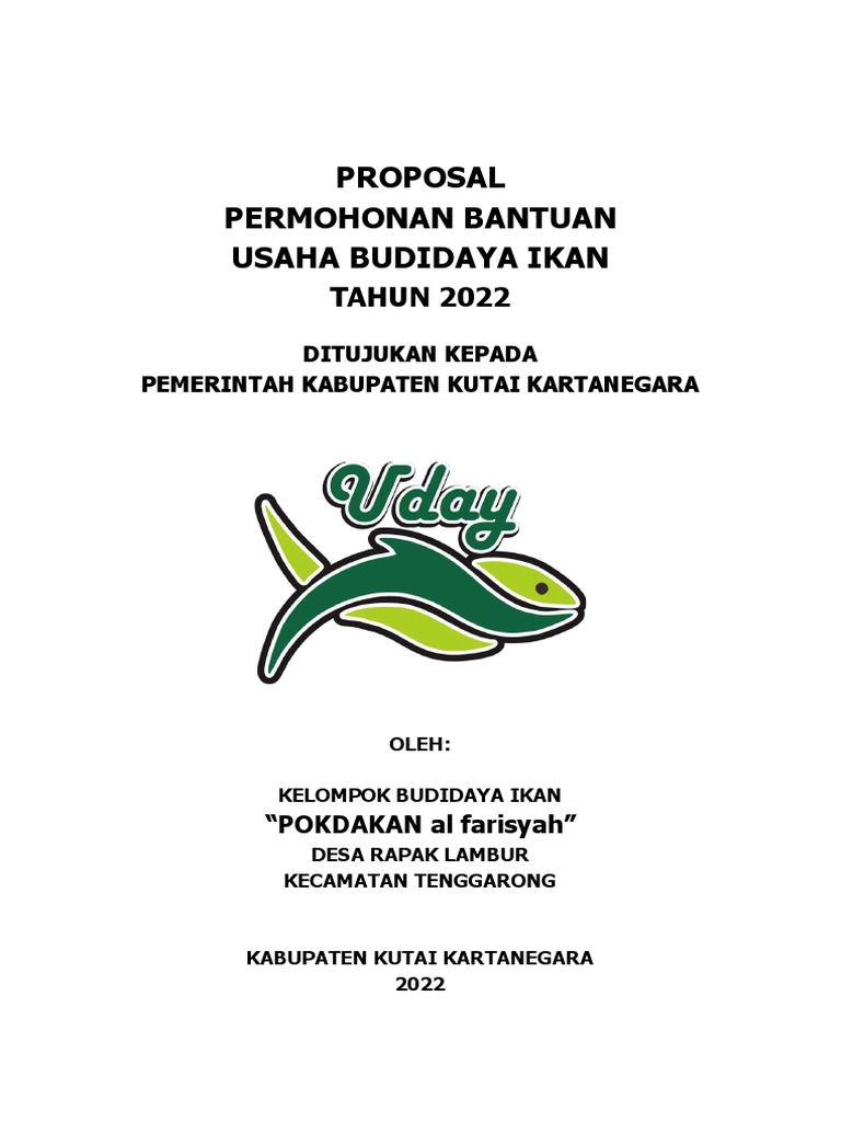 Proposal Perikanan Pokdakan Uday | PDF