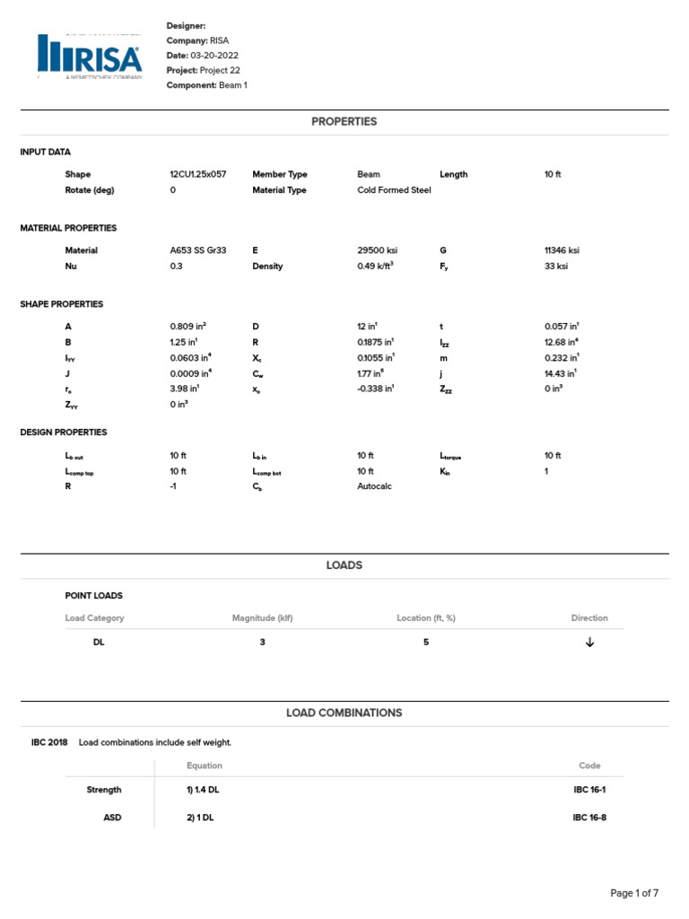 Beam CFS 01 | PDF | Buckling | Bending