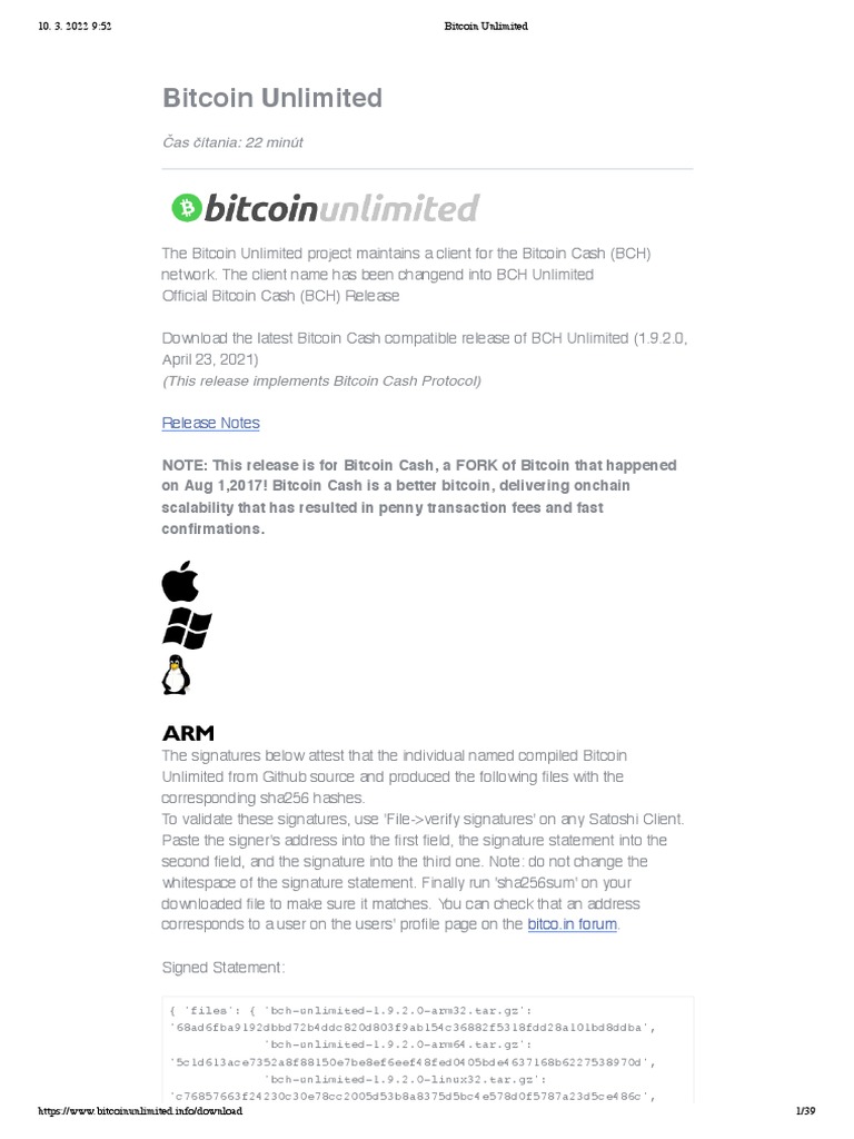 Bitcoin Unlimited | PDF | Bitcoin | Computer Science