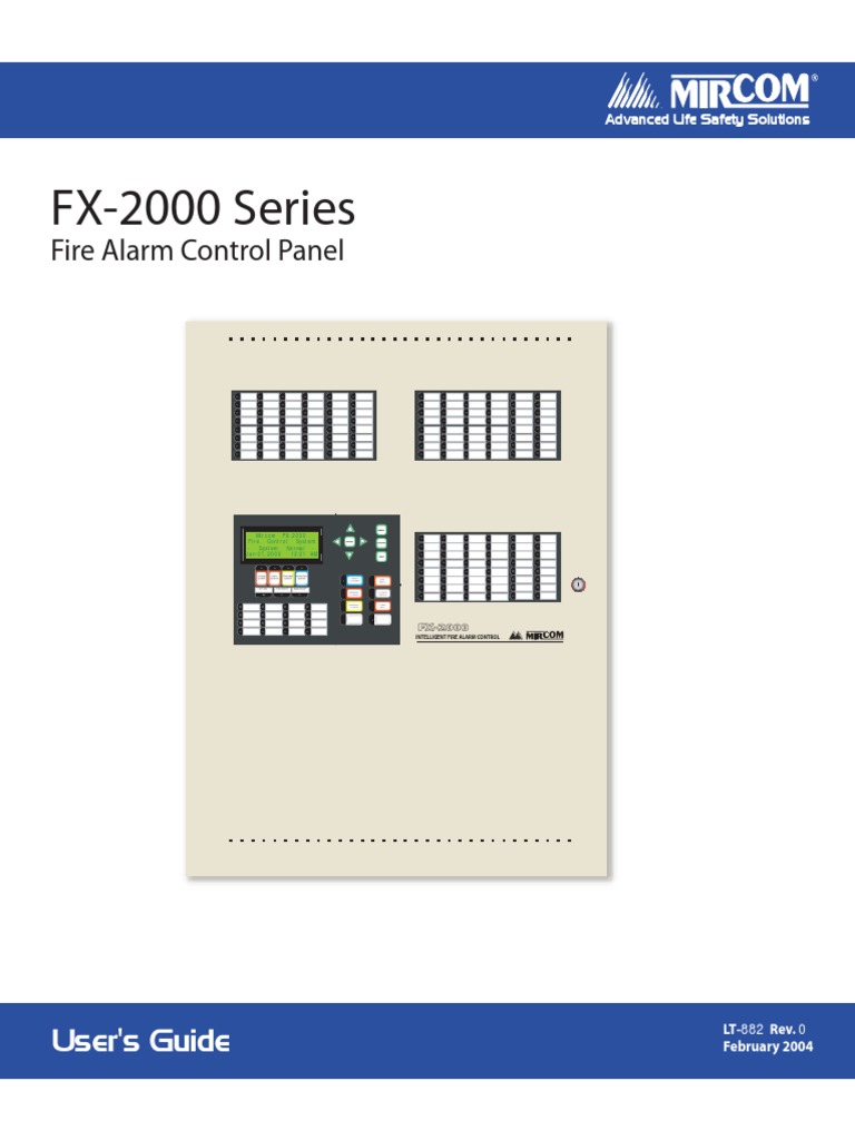 FX-2000 Fire Alarm User's Guide | PDF | Menu (Computing) | Cursor (User ...
