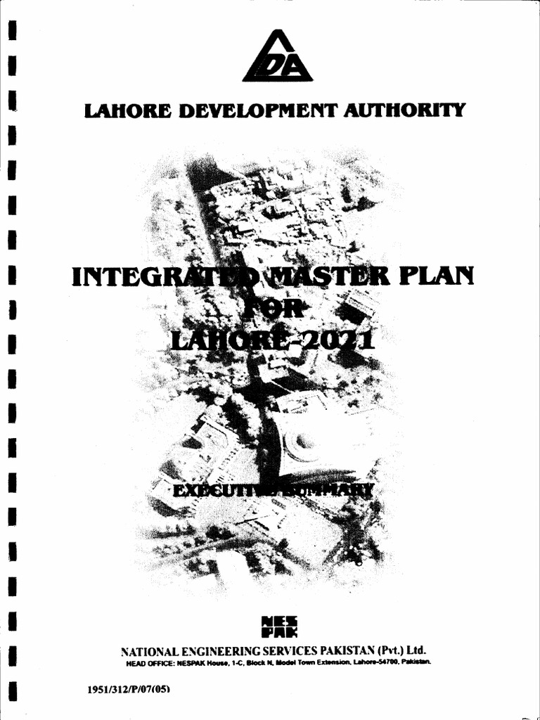 Lahore Master Plan Final - Report - Executive - Summary | PDF