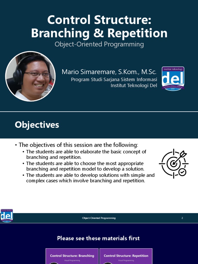 Control Structure: Branching & Repetition: Object-Oriented Programming ...