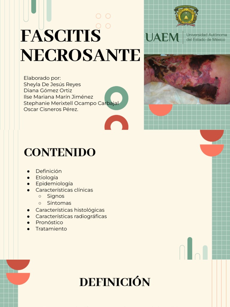Fascitis necrotizante: causas, síntomas y tratamiento | PDF ...