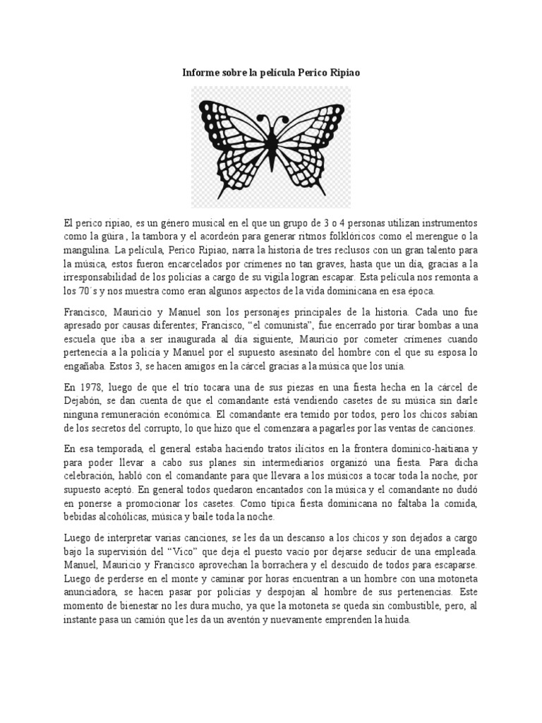 Resumen Sobre La Película Perico Ripiao | PDF