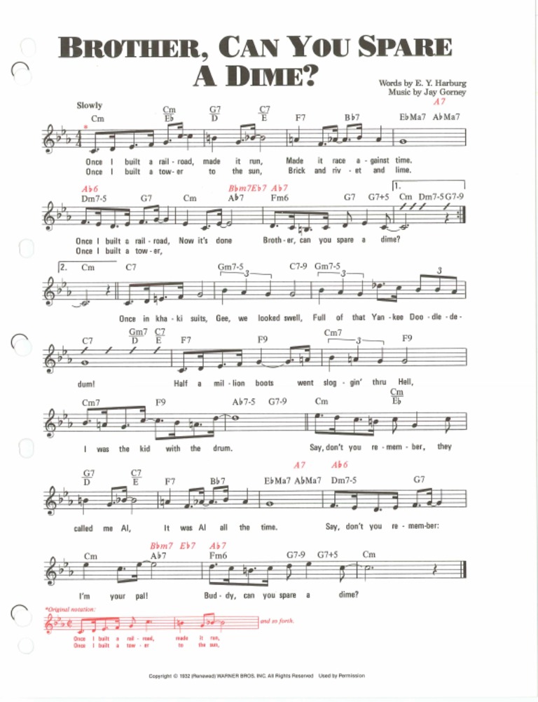 Brother, Can You Spare A Dime | PDF