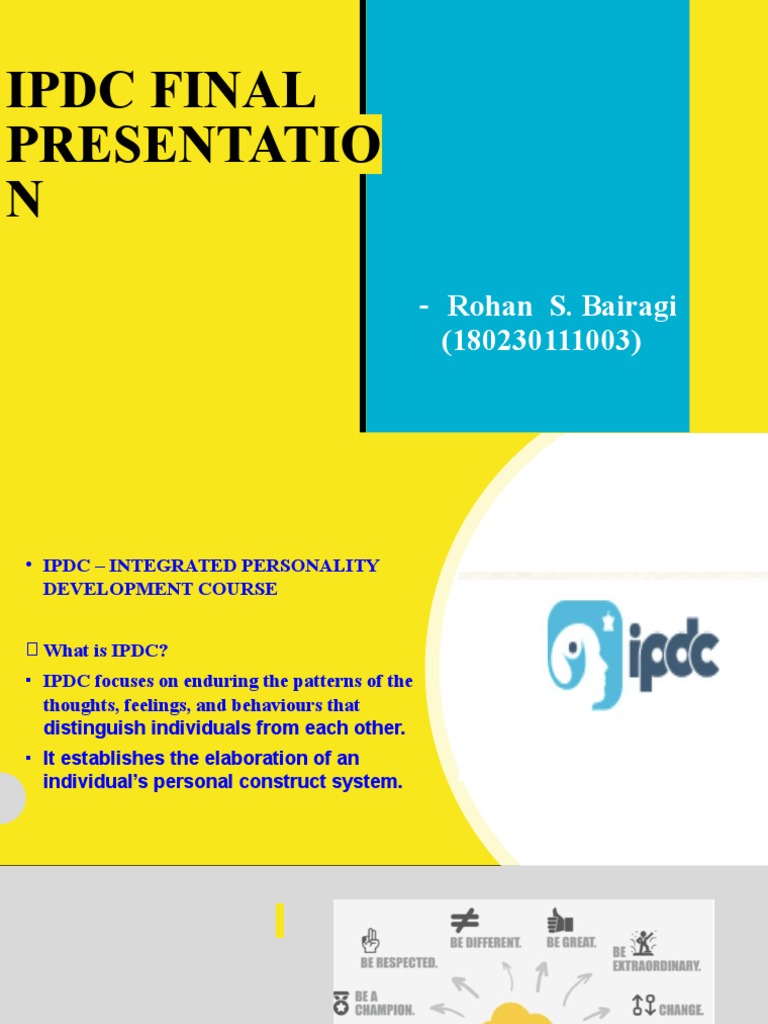 Ipdc Final Presentatio N: - Rohan S. Bairagi | PDF