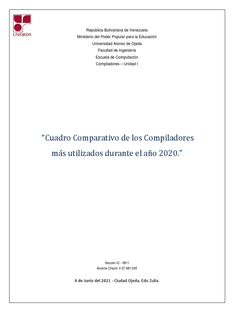 Tabla Comparativa Compiladores | PDF | Java (lenguaje de programación ...