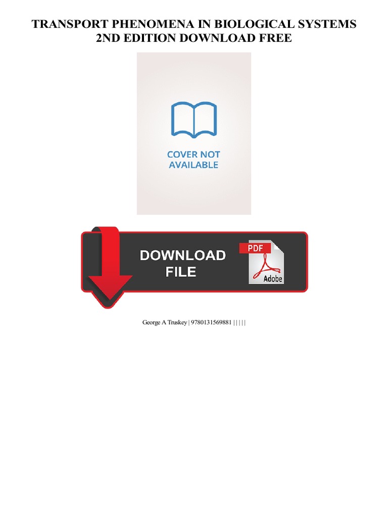 Transport Phenomena in Biological Systems 2Nd Edition Download Free ...