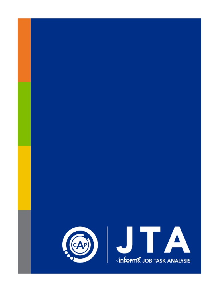 INFORMS Job Task Analysis 2012 2019 | PDF | Analytics | Conceptual Model