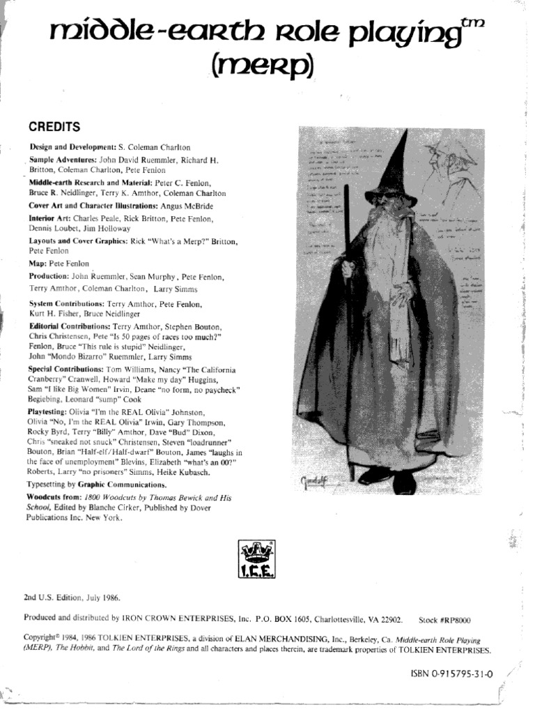 MERP 8000 - Middle Earth Role Playing | PDF