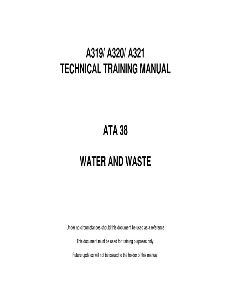A320 Water and Waste System Manual | PDF | Water Heating | Toilet
