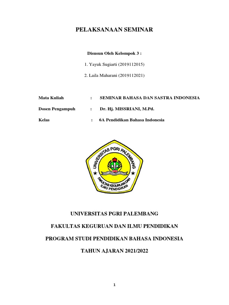 Kel. 3 PELAKSANAAN SEMINAR | PDF