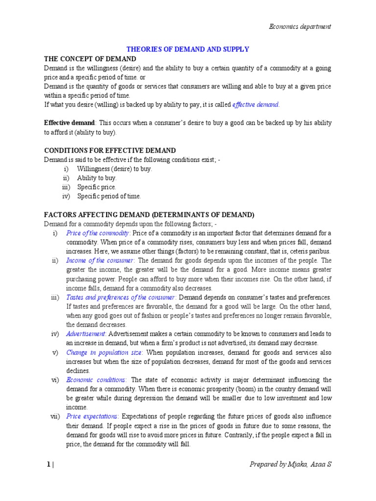 Demand and Supply | PDF | Demand | Price Elasticity Of Demand