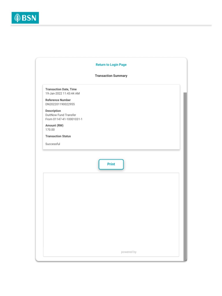 Successful DuitNow Transfer Summary | PDF