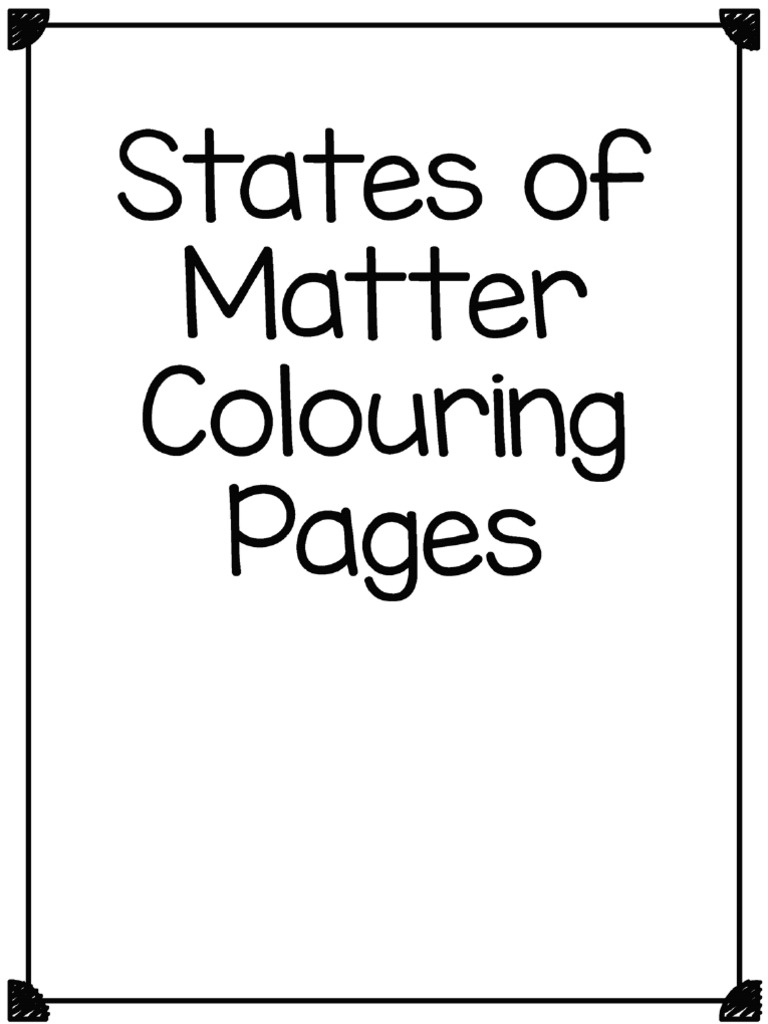 States of Matter Coloring Pages A | PDF