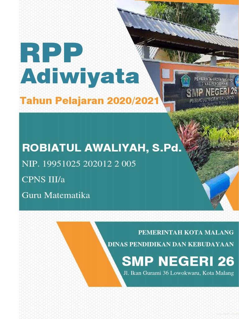 RPP Adiwiyata Aritmetika Sosial - MTK 7 | PDF