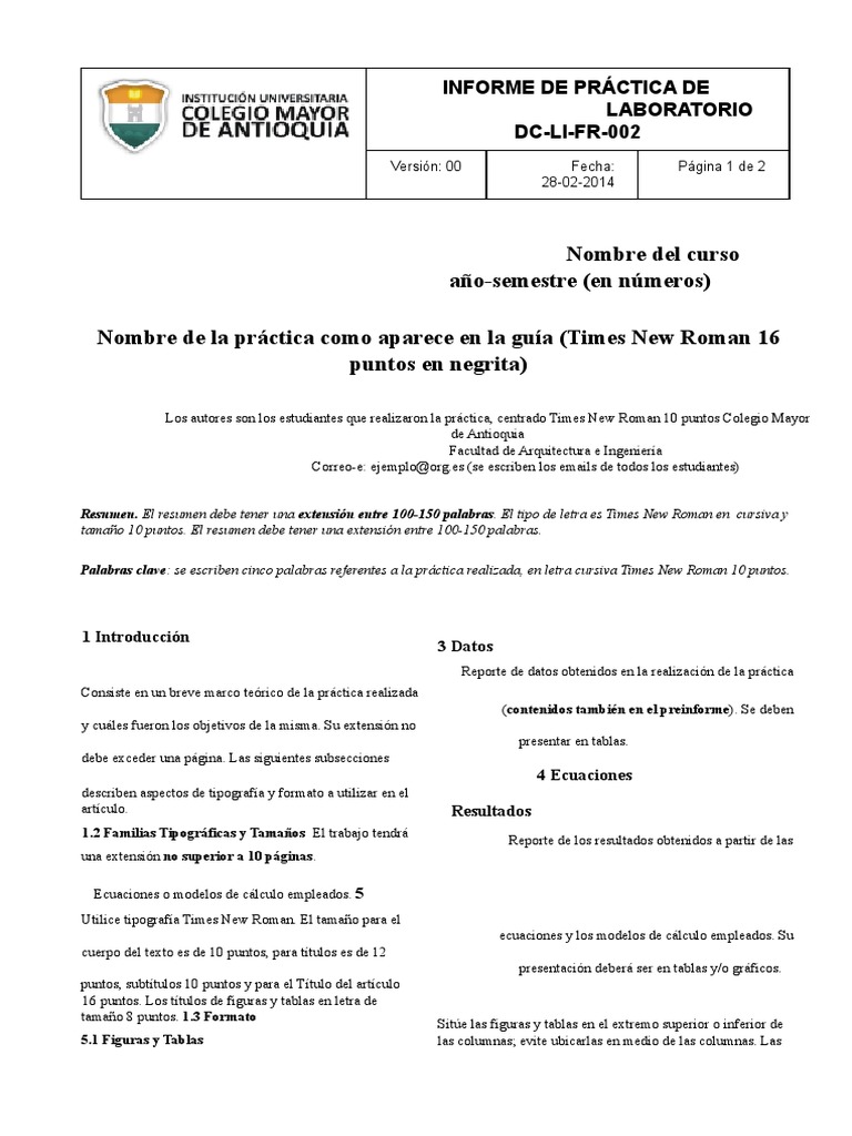 Formato de Informe | PDF | Tipografía | Diseño gráfico